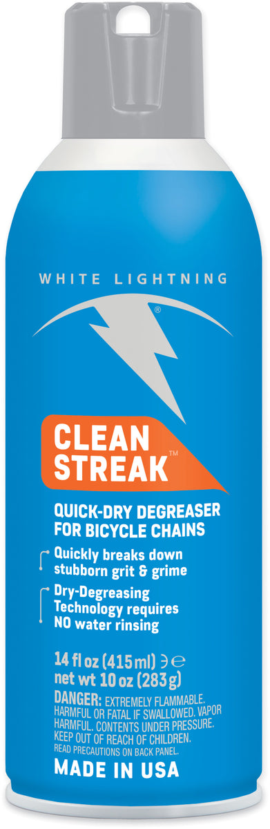White Lightning Clean Streak - Dry Degreaser – Stamford Cycle Co.